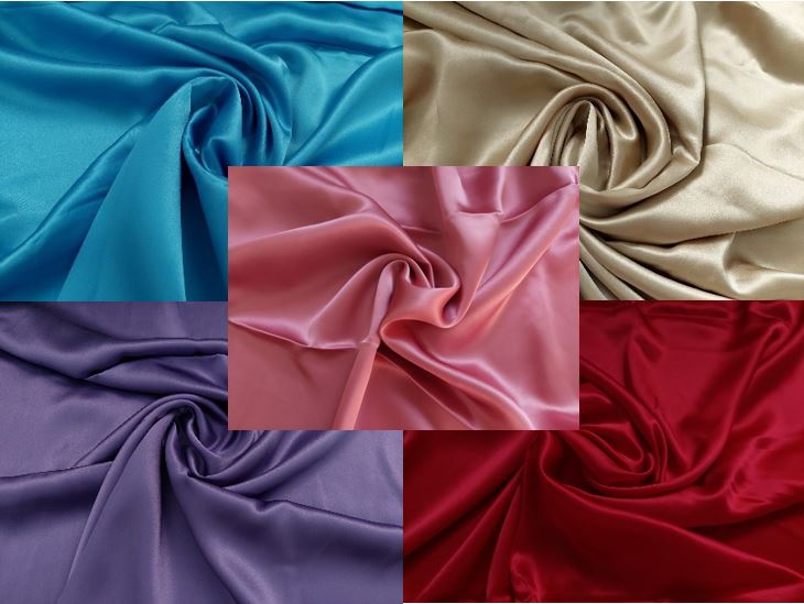 Satén a dyšes - Hedvábí metráž